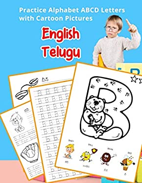 English Telugu Practice Alphabet ABCD Letters with Cartoon Pictures