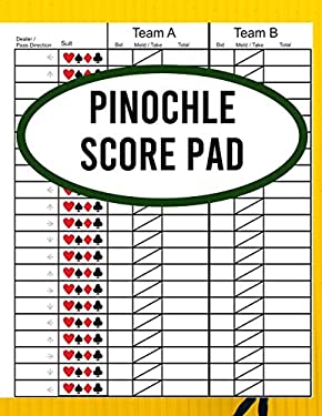 Pinochle Score Pad : Book of 120 Score Sheet Pages for Pinochle ...