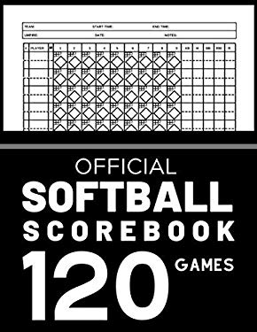 Softball Scorebook 120 Games : Softball and Baseball Scorekeeper Book ...