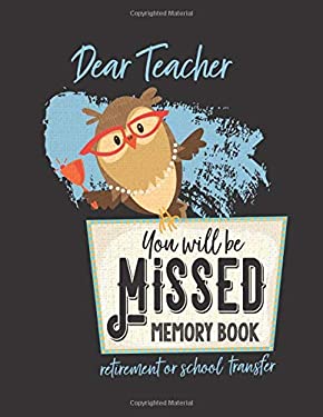 You Will Be Missed Memory Book for Teacher Retirement or School ...