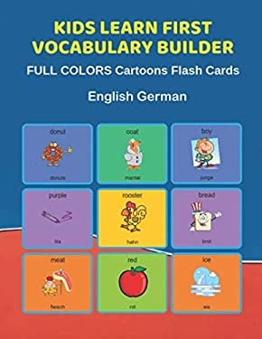 Kids Learn First Vocabulary Builder FULL COLORS Cartoons Flash Cards ...