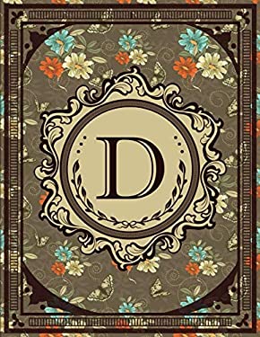 Vintage Monogram: Floral Initial D Letter Old Book Monogram Perpetual ...