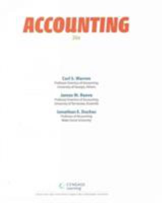 Accounting copy by Carl S. Warren, Jim Reeve, Jonathan Duchac: 9781305088405