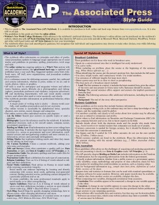 AP - Associated Press Style Guide : A QuickStudy Laminated Reference ...