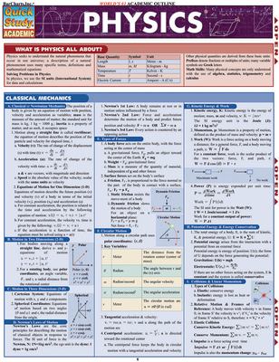 Physics : Laminated QuickStudy Reference Guide used book by Eric Hines ...