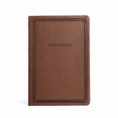CSB Large Print Thinline Bible, Value Edition, Brown LeatherTouch copy ...