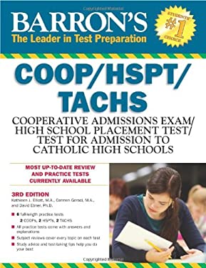 Barron's COOP/HSPT/TACHS used book by Kathleen Elliott, Carmen Geraci ...