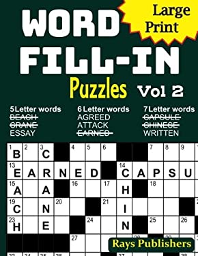 Large Print Word Fill-In Puzzles 2 book by Rays Rays Publishers ...
