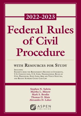 Federal Rules of Civil Procedure : With Resources for Study book by ...
