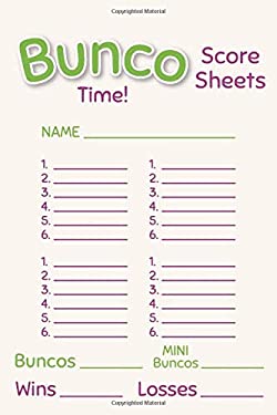 Bunco Score Sheets : Bunco Score Sheets with MINI Bunco - Pads, Cards ...