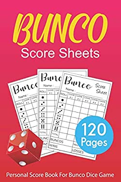 Bunco Score Sheets : Personal Bunco Score Cards for Bunco Dice Game ...