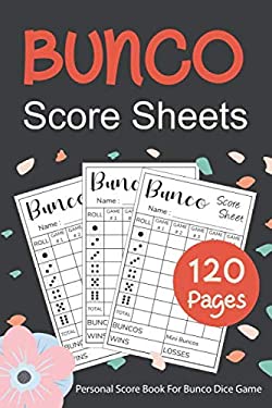Bunco Score Sheets : Personal Bunco Score Cards for Bunco Dice Game ...
