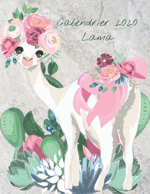 Calendrier 2020 Lama : Calendrier Mensuel 2020 Illustr? de Lamas Avec ...