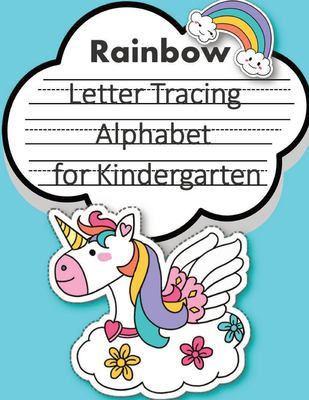 Rainbow Unicorn Trace Letters Alphabet for Kindergarten : Letter a ...