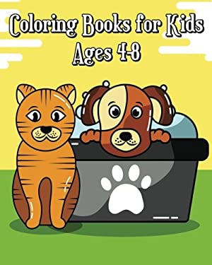 Coloring Books for Kids Ages 4-8: Simple, and Adorable Cats & Dogs ...