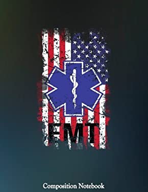 EMT Composition Notebook: US Flag College Ruled Lined Pages Book 8.5 x ...