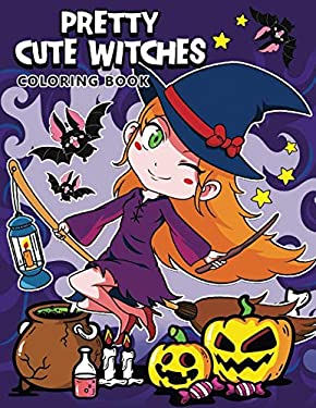 Pretty Cute Witches Coloring Book : A Halloween Coloring Pages for ...