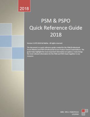 PSM and PSPO : Quick Reference Guide and Exam Questions: Quick ...