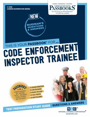 Code Enforcement Inspector Trainee : Passbooks Study Guide book by ...