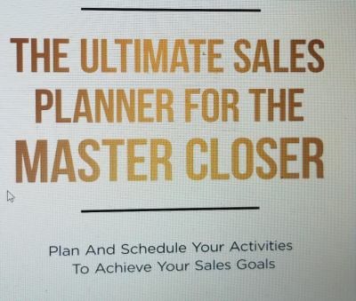 The Ultimate Sales Planner for the Master Closer : Plan and Schedule ...