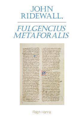 John Ridewall, Fulgentius Metaforalis book by Ralph Hanna: 9781837644759