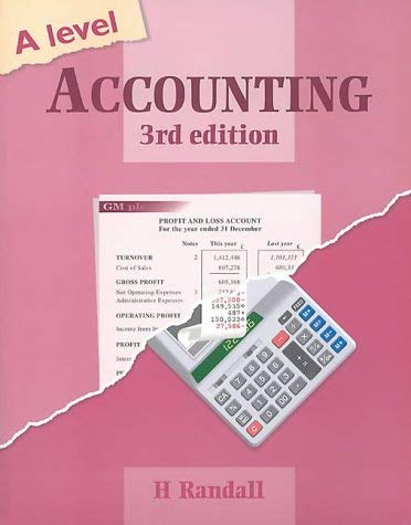 Advanced Level Accounting used book by H. Randall: 9781858051628