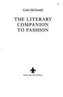 The literary companion to fashion book by Colin McDowell