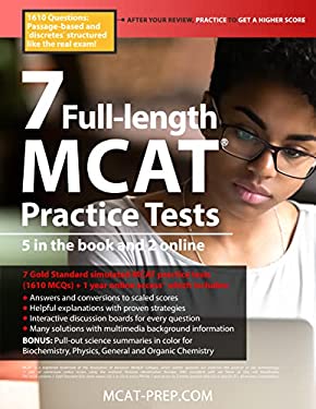 7 Full-Length MCAT Practice Tests: 5 in the Book and 2 Online, 1610 ...