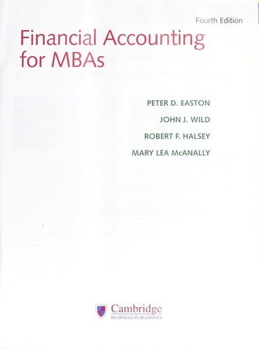 Financial Accounting for MBAs used book by Easton: 9781934319345