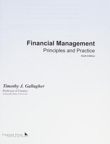 Financial Management : Principles and Practice book by Timothy James ...