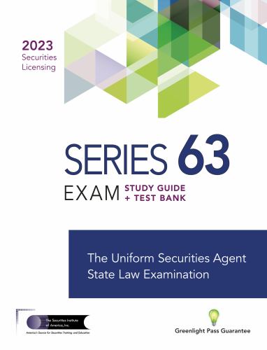 SERIES 63 EXAM STUDY GUIDE 2023+ TEST BANK book by The Securities ...