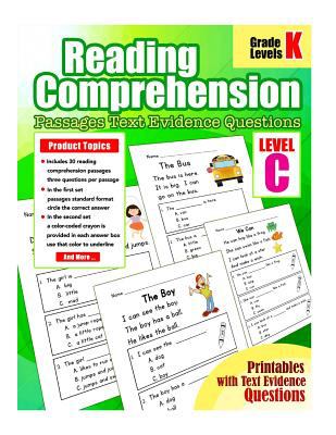 Reading Comprehension Passages Kindergarten Grade: : Level C Guided ...