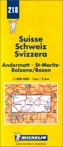 Michelin Maps : Suisse Schweiz Svizzera (Map #218: Andermatt-St-Moritz ...