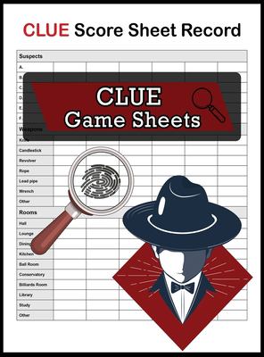 Clue Score Sheet Record, Clue Game Sheets: Clue Classic Score Sheet ...