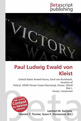 Paul Ludwig Ewald Von Kleist book by Lambert M. Surhone, Miriam T ...