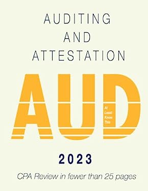 At Least Know This - CPA Review - 2023 - Auditing and Attestation book ...