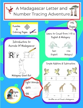 A Madagascar Letter and Number Tracing Adventure: ABC 123 Handwriting ...