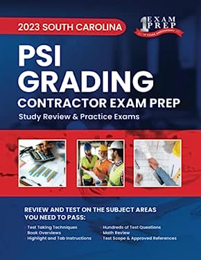 2023 South Carolina PSI Grading Contractor Exam Prep : 2023 Study ...