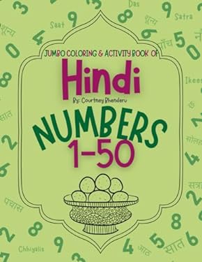 Hindi Numbers Jumbo Coloring & Activity Book: 1-50 book: 9798395261465