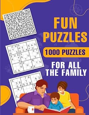 puzzle book 1000 puzzles Sodoku, wordoku, mazes, word scramble: fun ...