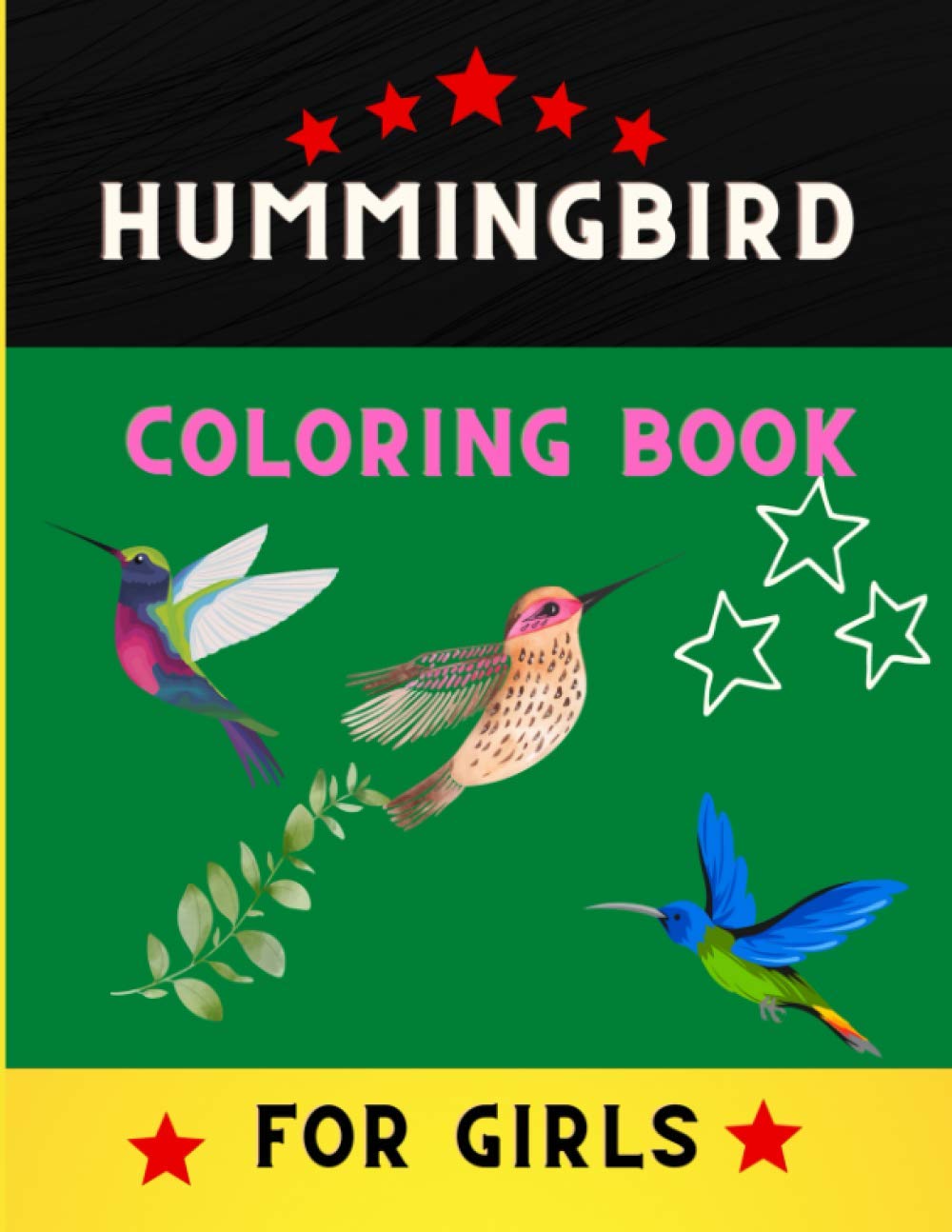 Hummingbird coloring book for girls: Funny and Easy Coloring Pages for ...