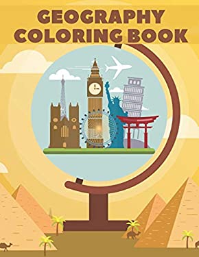 Geography Coloring Book : World Map Animals Flags Buildings for Kids ...