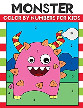 monster color by numbers for kids: Fun monster themed color by number ...
