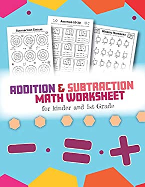 Addition and Subtraction Math Worksheet for Kinder and 1st grade: Over ...