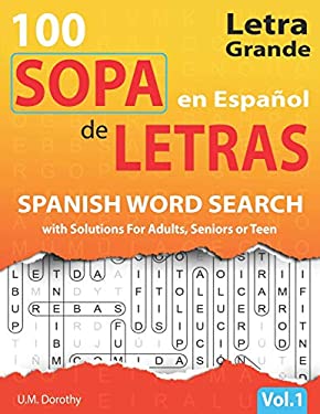 Sopa de Letras en Español Letra Grande: 100 Puzzles Spanish Word Search ...