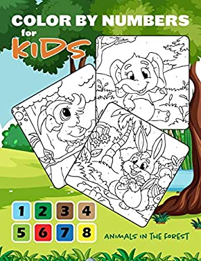 Color by Numbers for Kids: Animals In The Forest Coloring Book copy ...