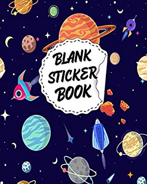 Blank Sticker Book : Space Theme/ Sticker Collecting Album Blank ...