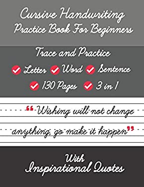 Cursive Handwriting Practice Book For Beginners with Inspirational ...