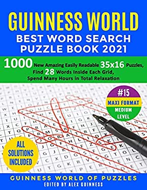 Guinness World Best Word Search Puzzle Book 2021 #15 Maxi Format Medium ...