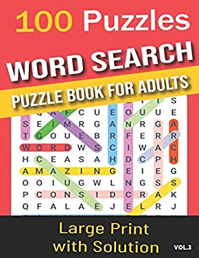 100 Puzzles Word Search Puzzle Book for Adults : Word Search for Adults ...